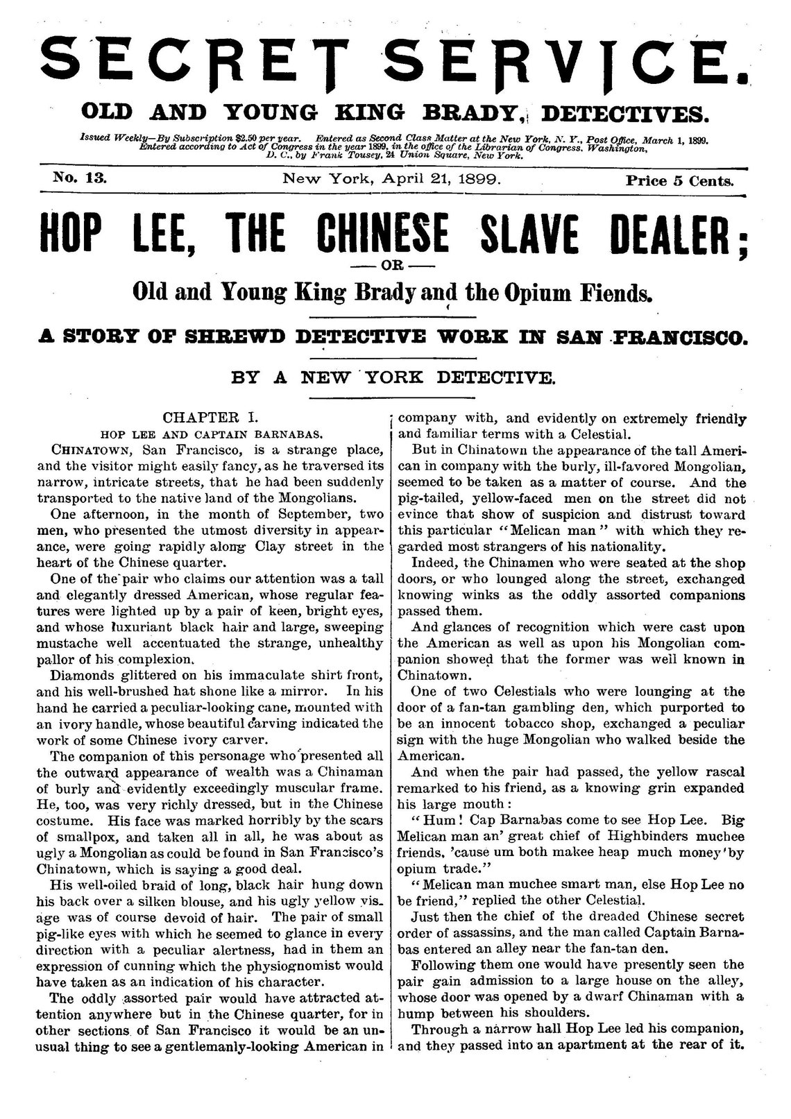 100 Secret Service Old and Young King Brady Magazine Vintage - Etsy