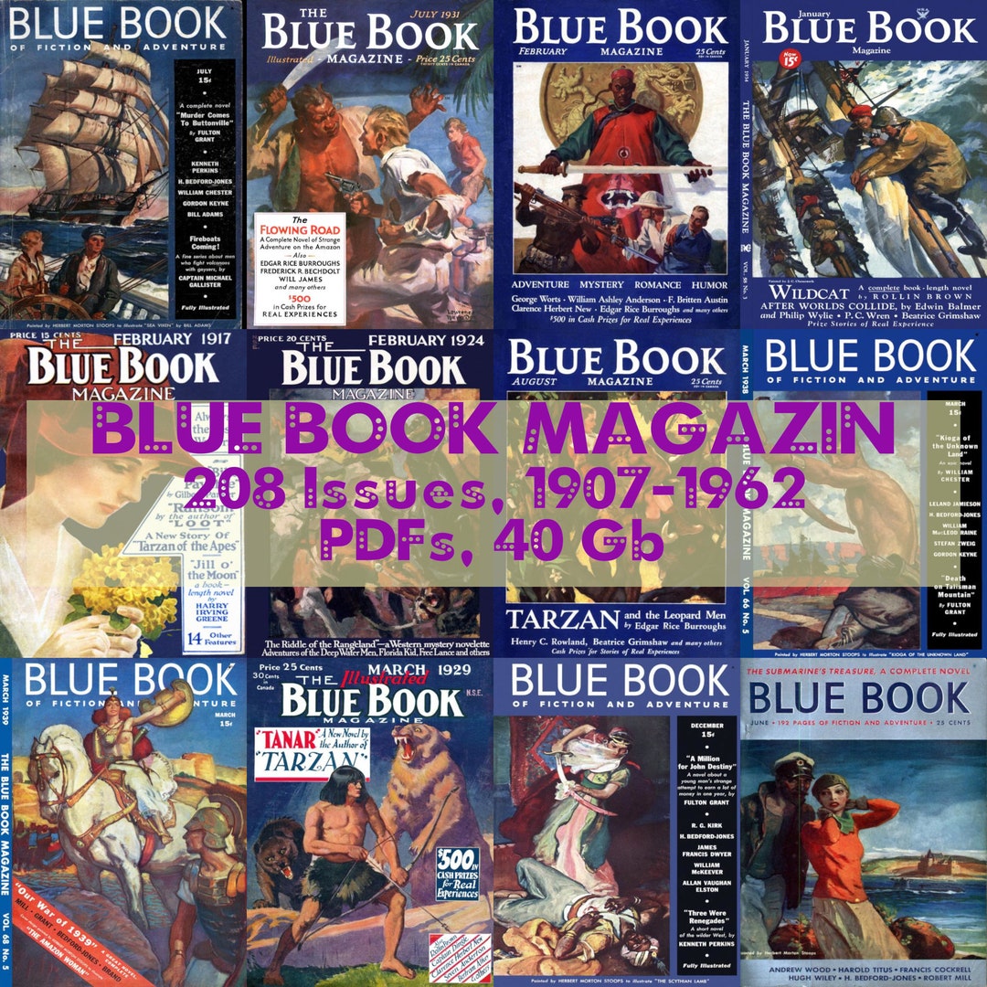 Blue Book Magazine, Vintage Pulp Fiction, Adventures, Detective ...