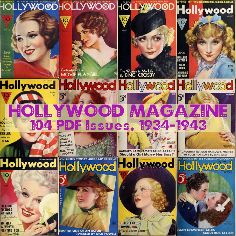 Hollywood Magazines - Etsy