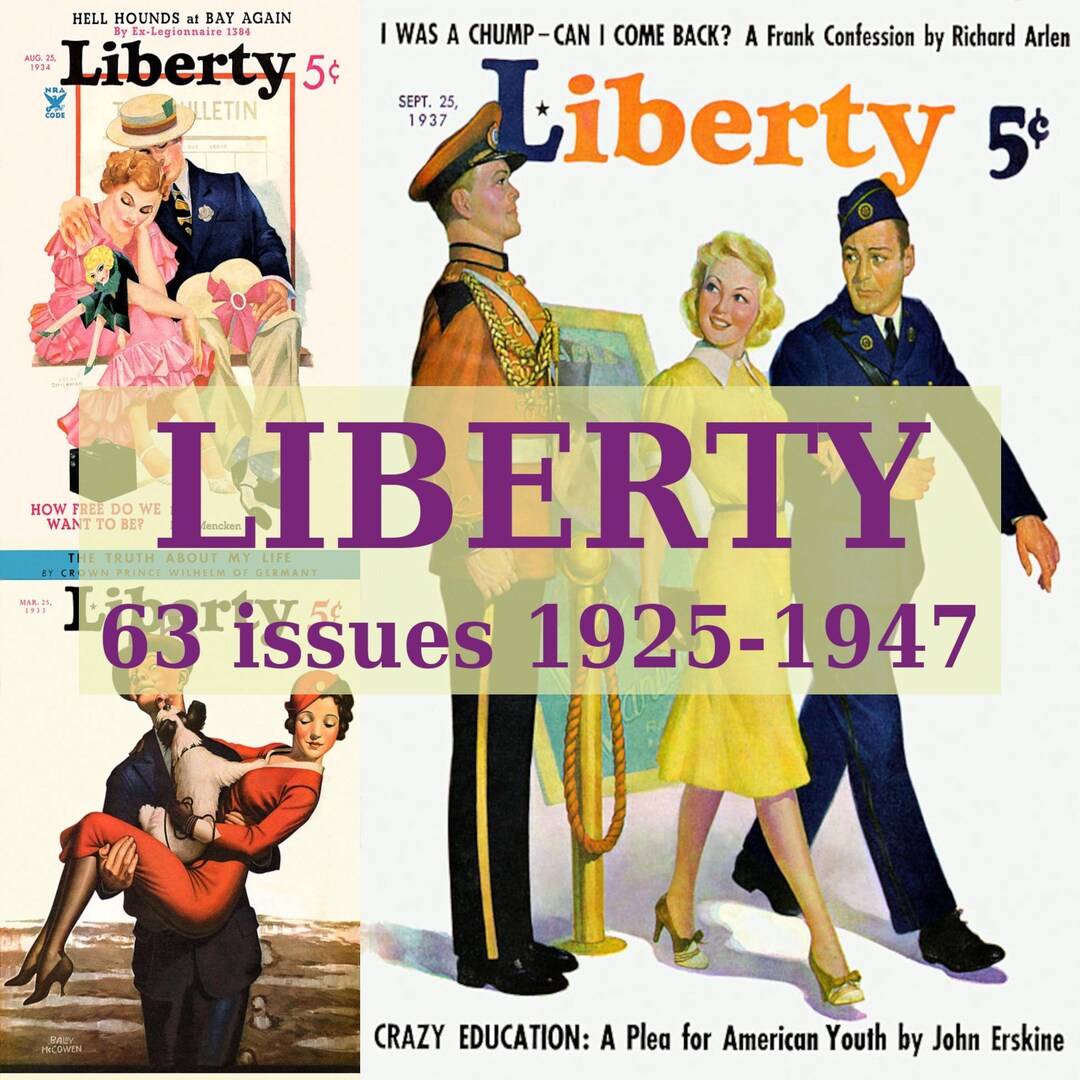 Liberty Magazine, Rare Vintage Magazine, American Culture, Genereal ...