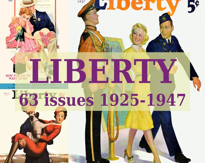 Complete "liberty" Magazines, 1934 - 1936 Fair Condition, With Ads! - Etsy