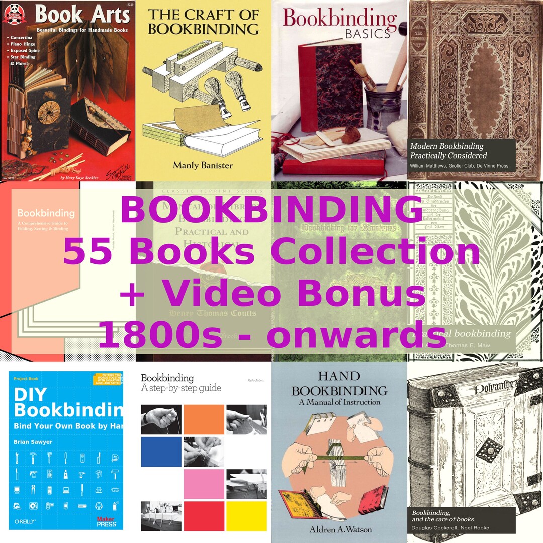 Bookbinding Books, How-to Guides, 55 Books Collection + Video Bonus - Etsy