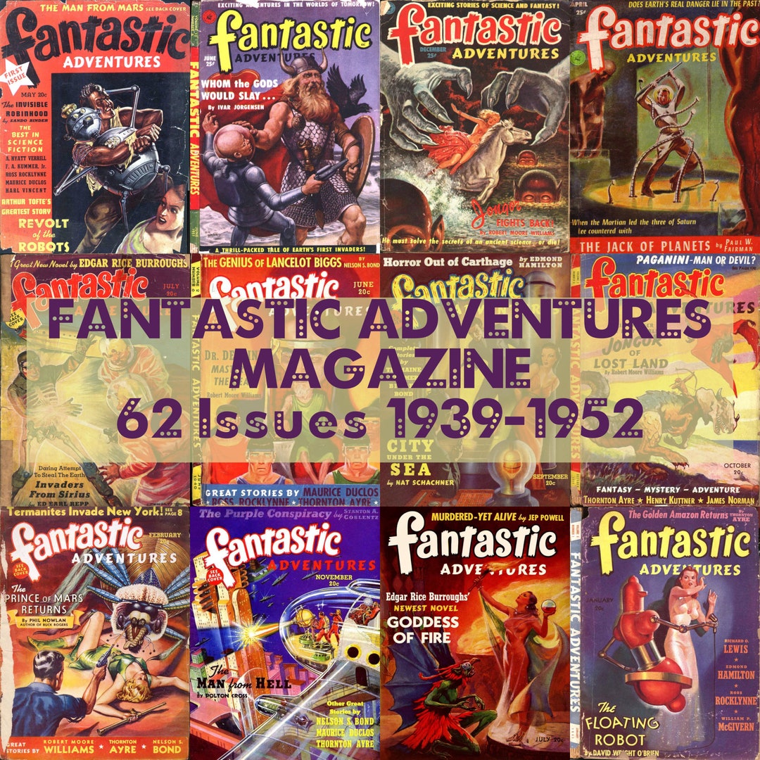 Fantastic Adventures Magazine, Pulp Magazine, Science Fiction, Fantasy ...