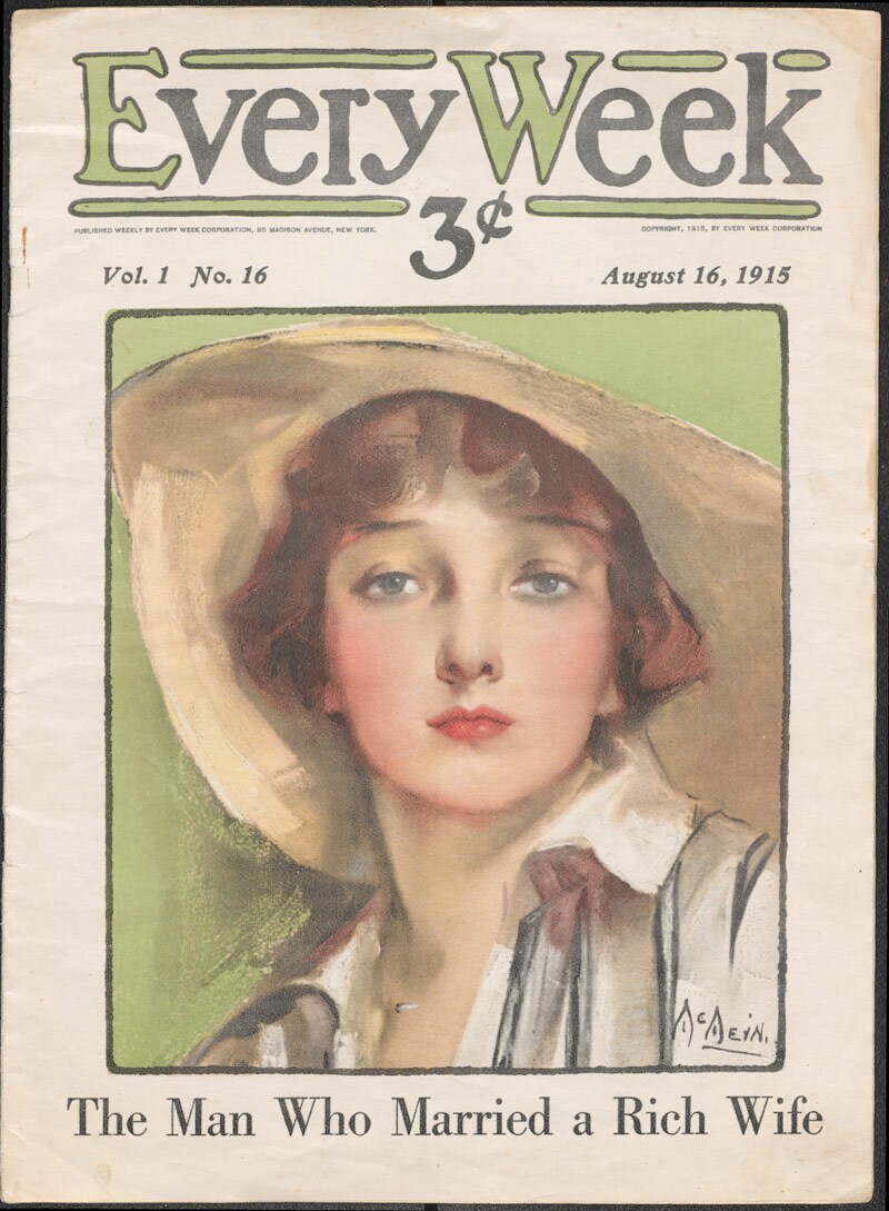 Every Week Magazine, Rare Vintage Magazine, American Culture, 1915-1916 ...