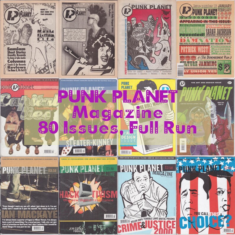 Punk Planet Zine 80 Issues Digital Collection, Underground, Music ...