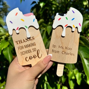 Ice Cream Popsicle Giftcard Holder | Teacher Gift | End of School Year ...
