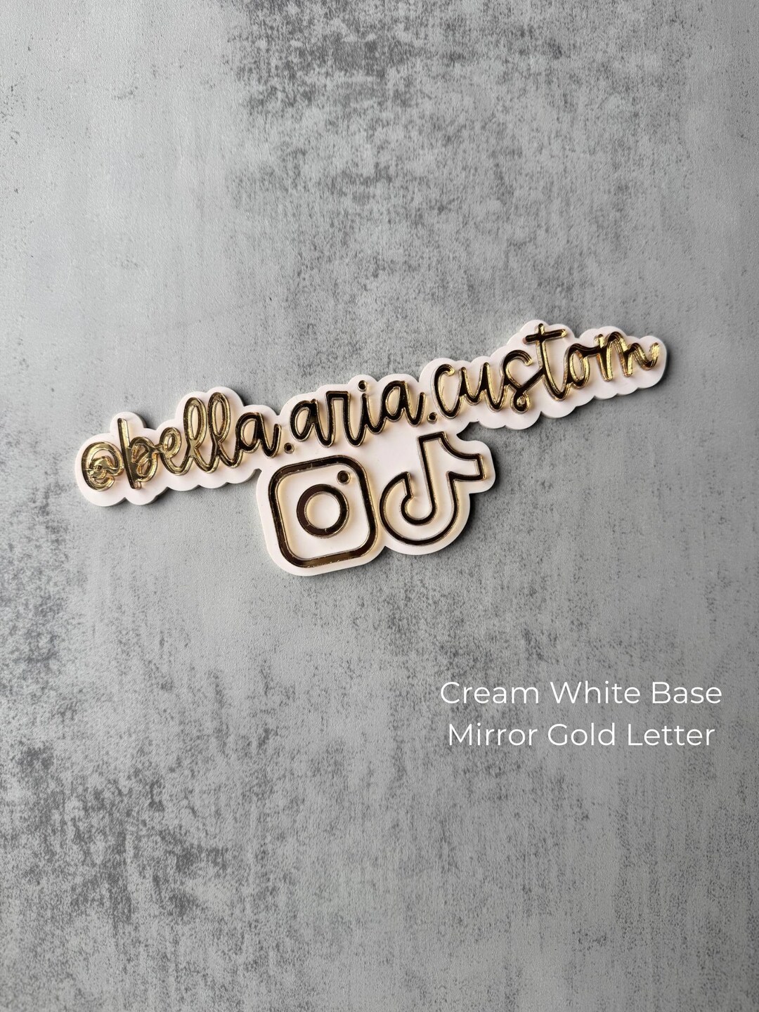 2 Row Acrylic Social Media Watermark | Instagram Tag | Business Tag ...