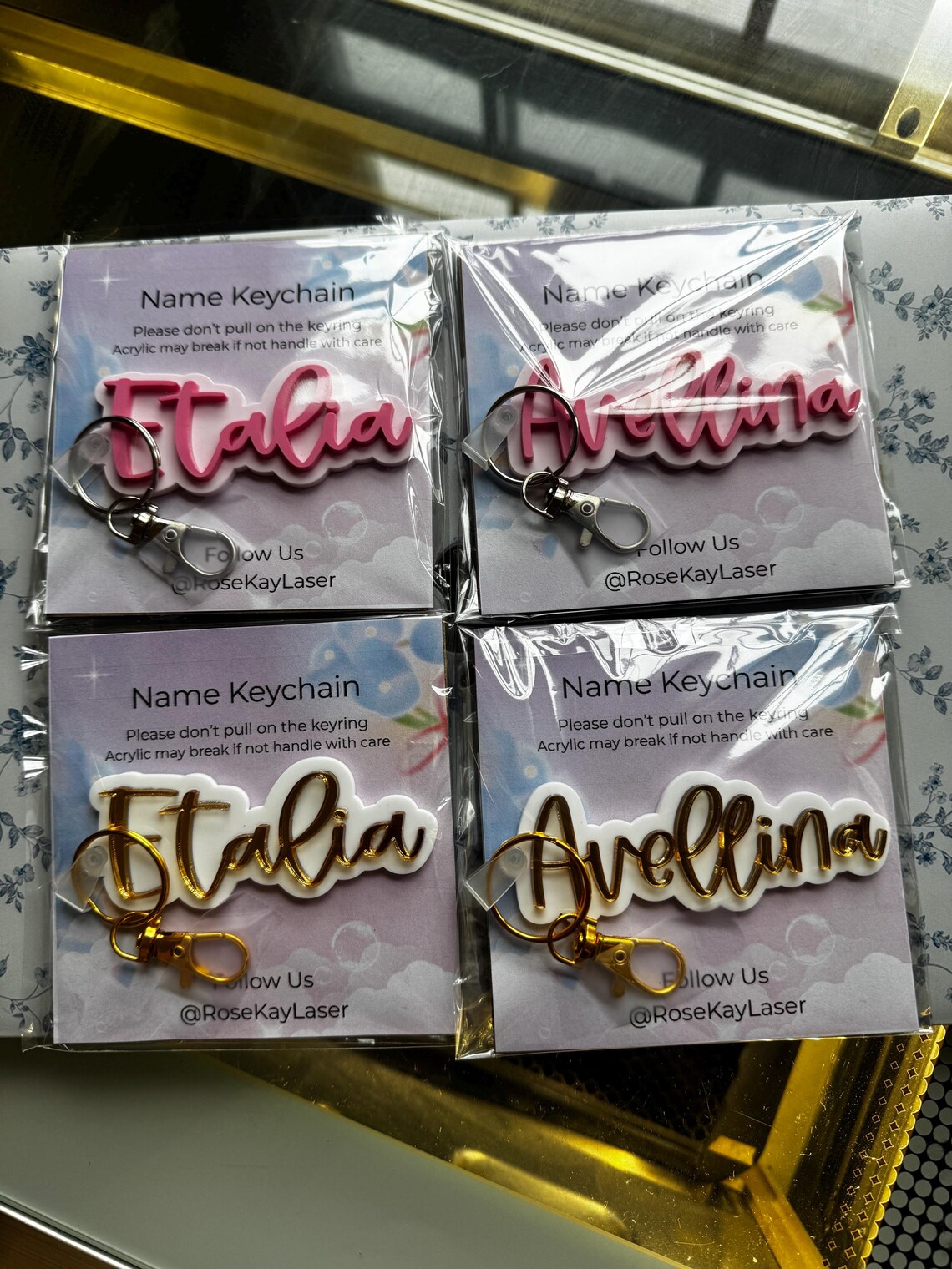 Acrylic Name Keychain | Purse Tag | Bookbag Tag | Name Tag | Name ...