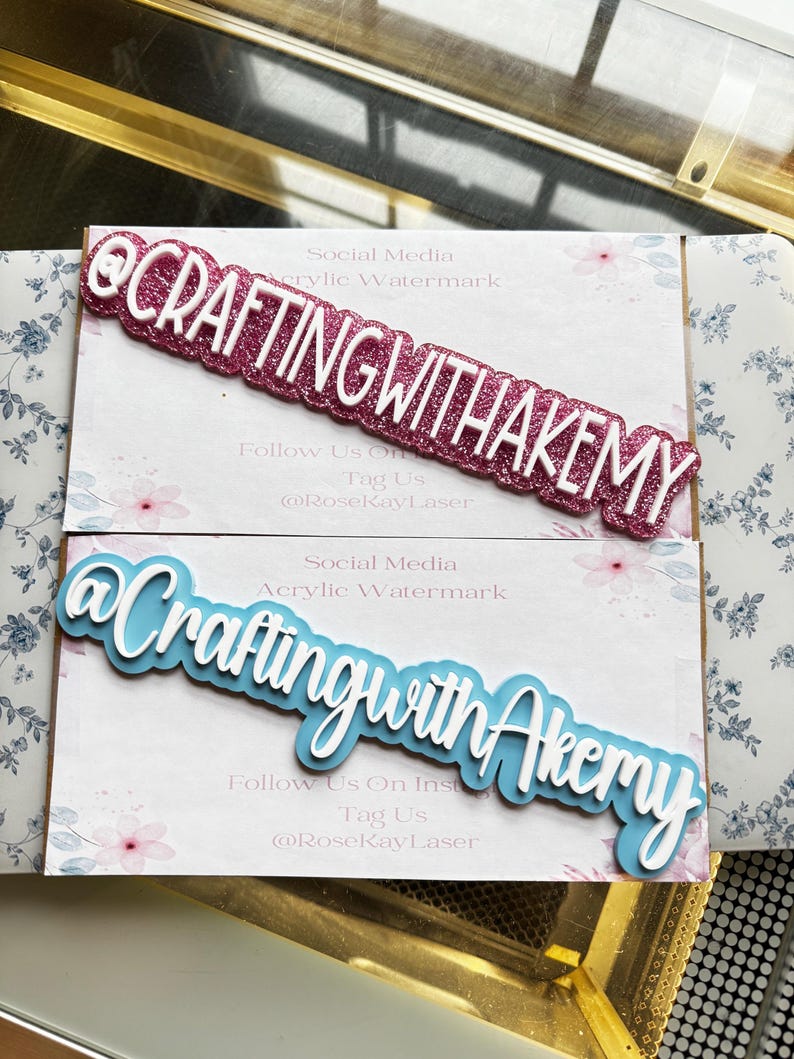 Acrylic Social Media Watermark Bubble Shape |instagram Tag|business Tag ...
