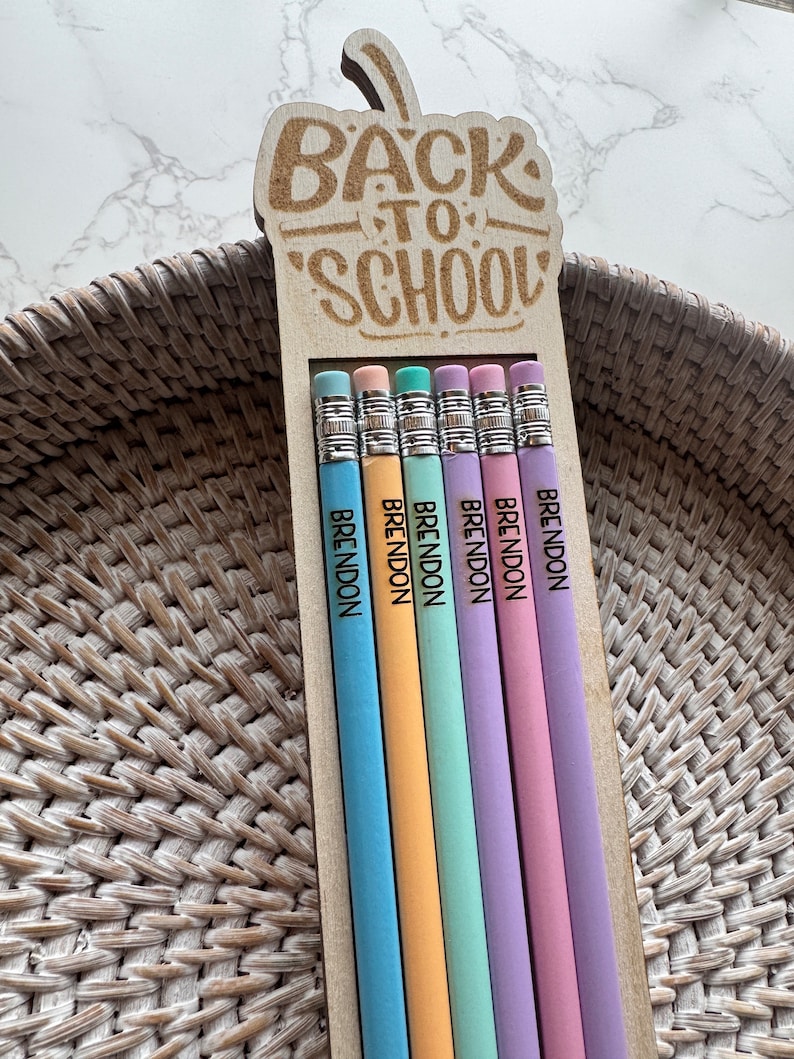 Personalized Name Pencil | Back to School | Pack of 6 | Pastel Pencil ...