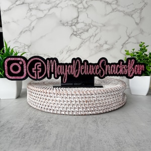 Acrylic Business Sign Bubble Shape With Stand | Instagram Tag ...