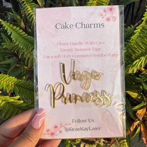 Custom Acrylic Cake Charm Custom Cake Charm Cake Topper Acrylic Topper ...