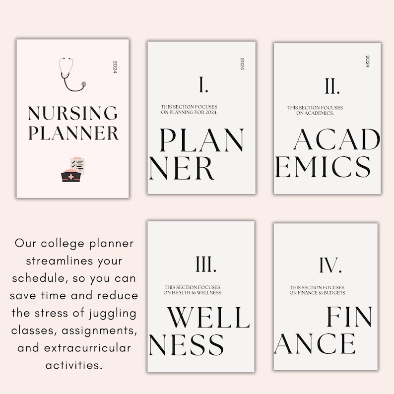 Nursing Student Planner Printable, Nursing Planner, Printable Student ...