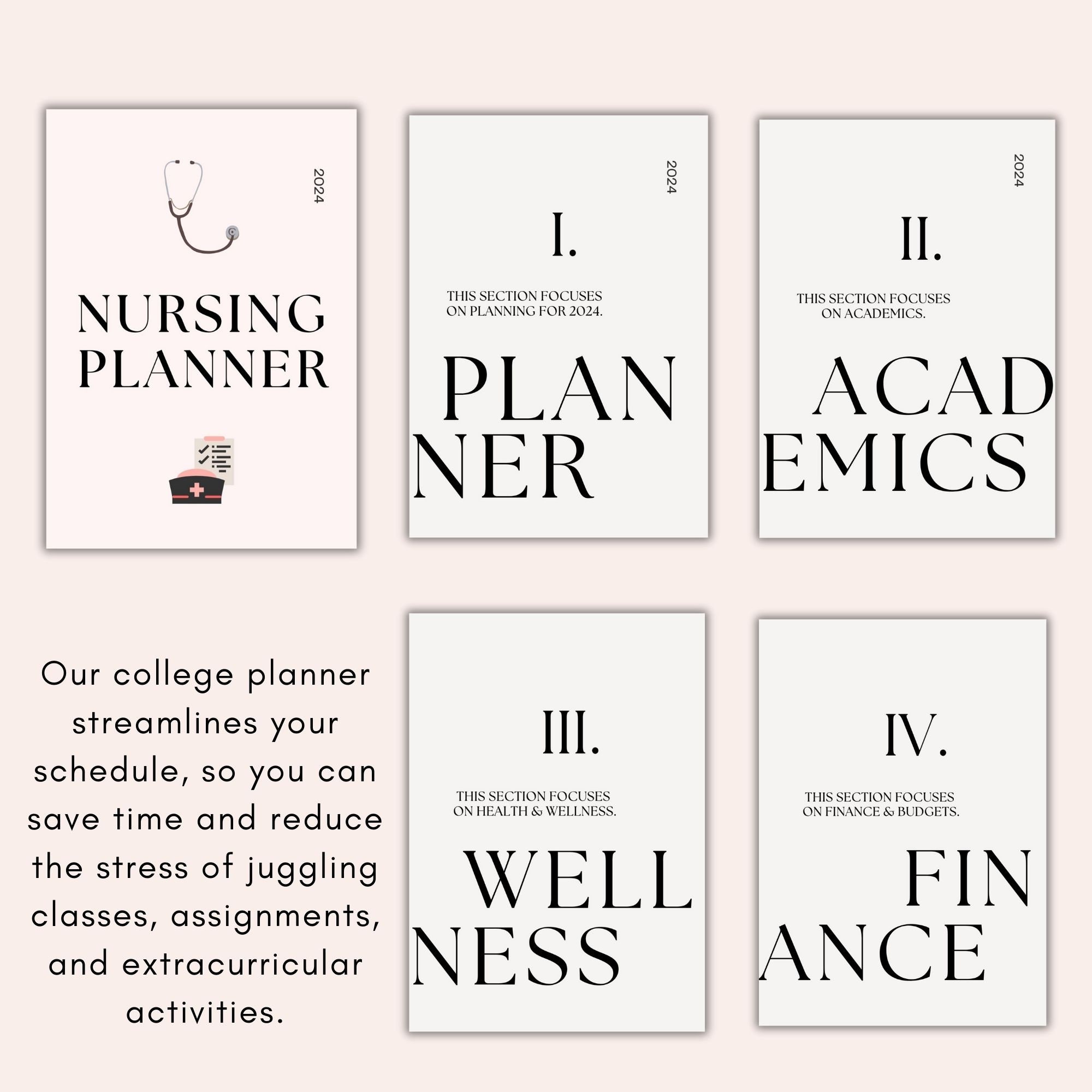 Nursing Student Planner Printable, Nursing Planner, Printable Student ...
