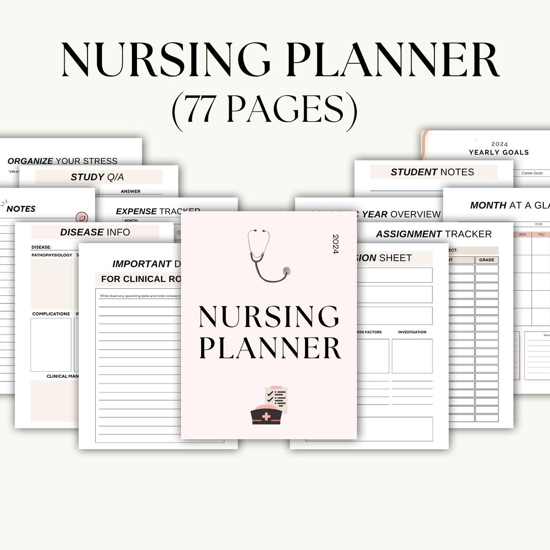 Nursing Student Planner Printable, Nursing Planner, Printable Student ...