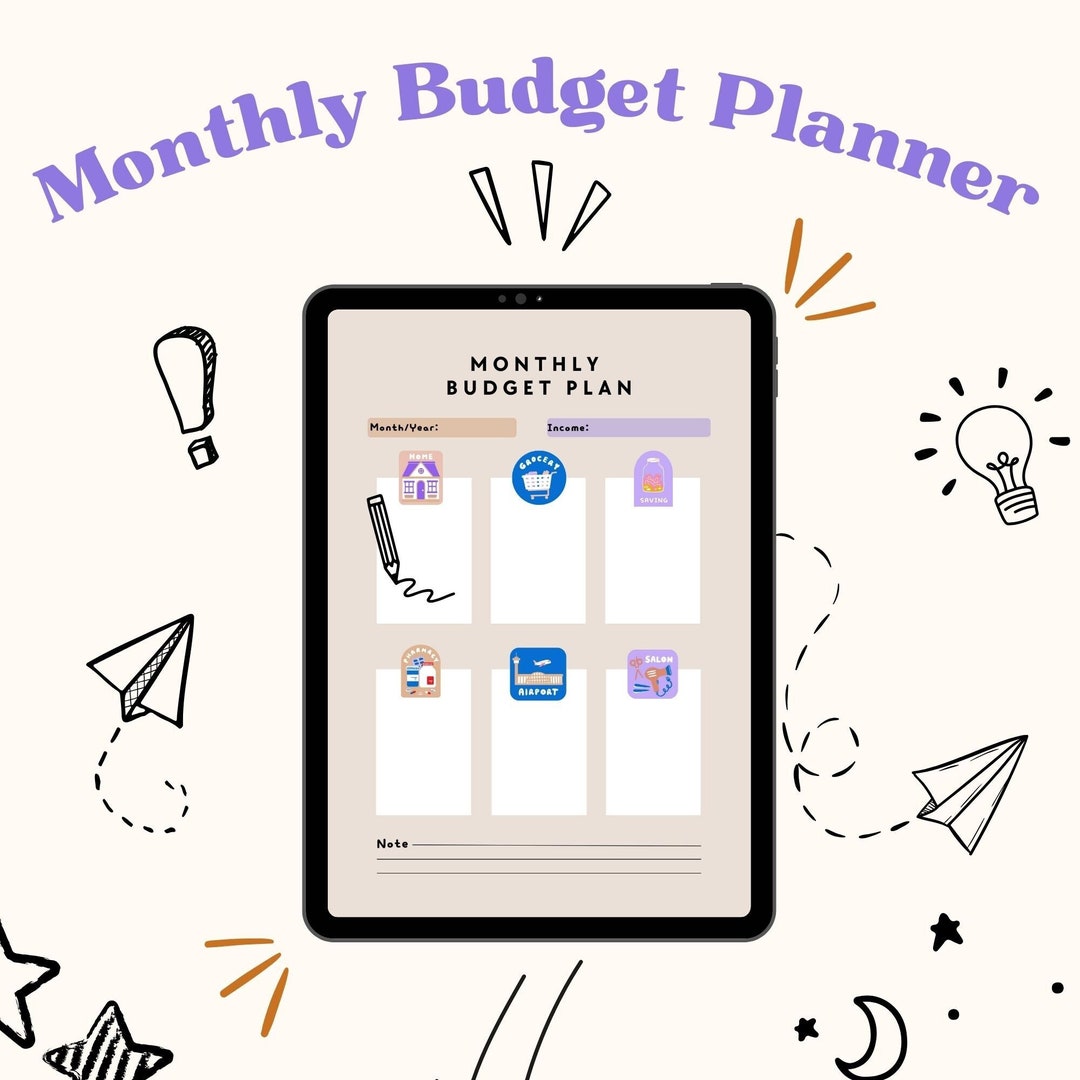 Cute Monthly Budget Printable, Monthly Budget Planner Printable ...