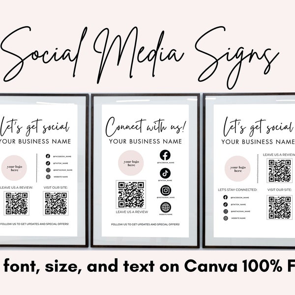 Business Poster With Qr Code - Etsy