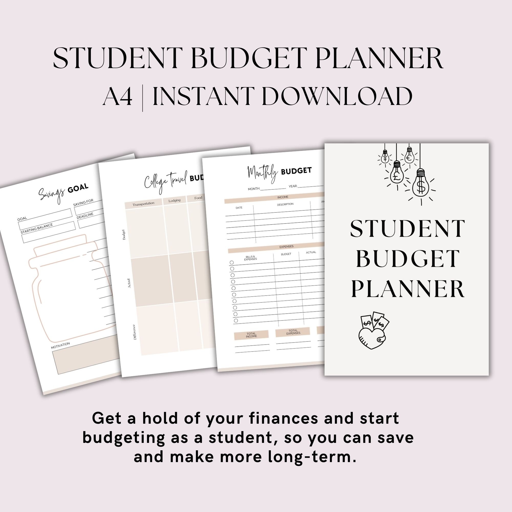 Student Budget Planner Printable, Student Finance Planner 2024, Student ...