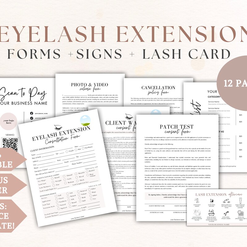 Lash Waiver Form - Etsy