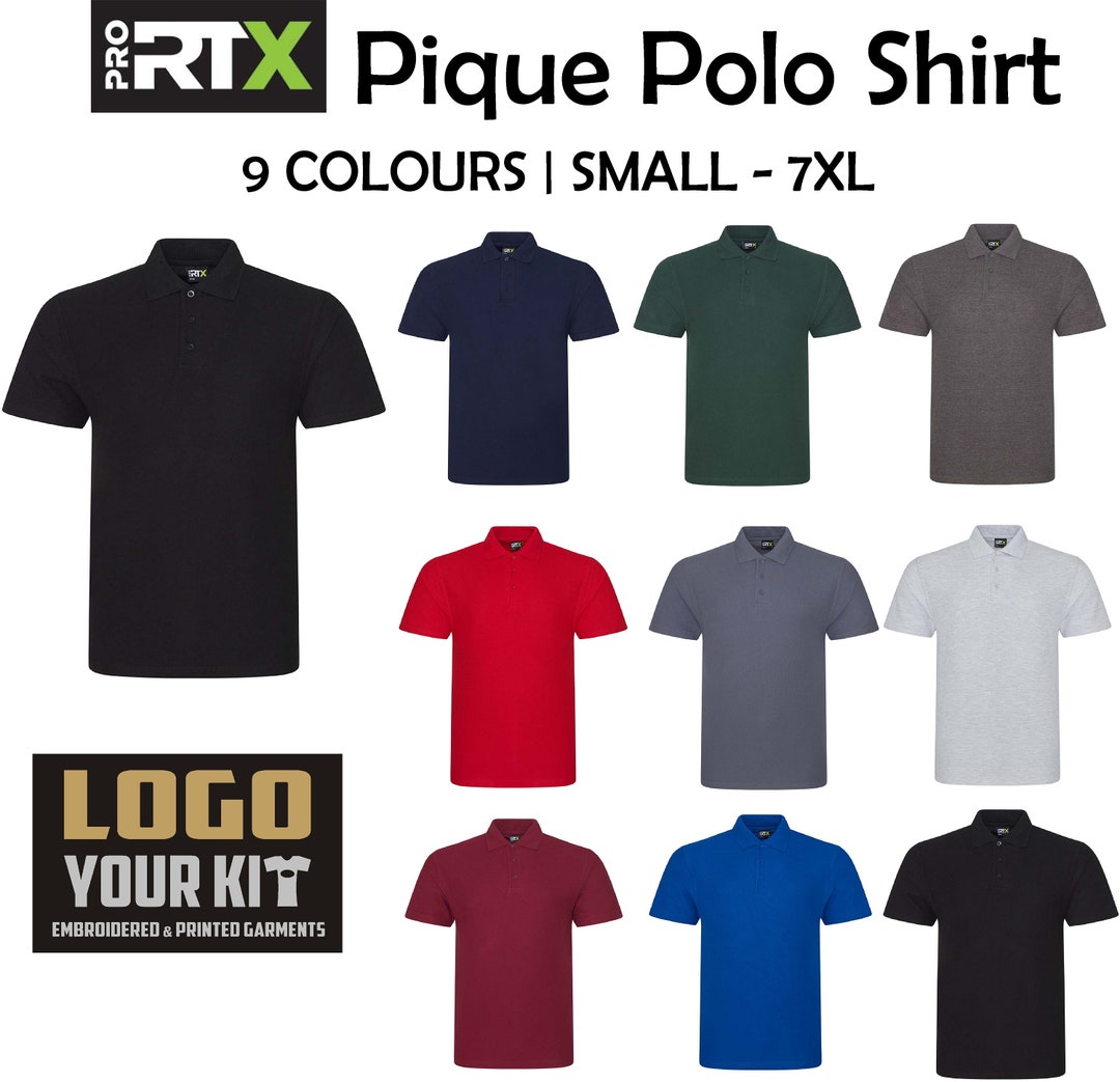 Pro RTX Piqué Polo Shirt Sizes Extra Small 7XL - Etsy