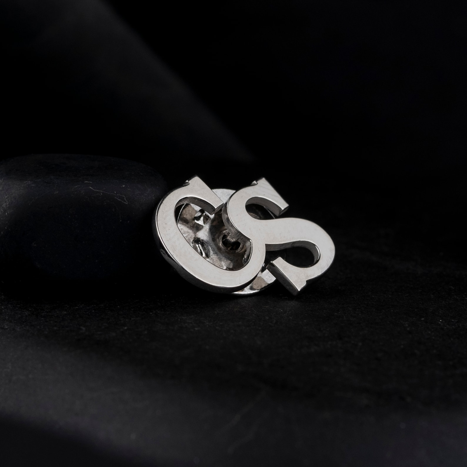 Sterling Silver Initial Lapel Pin, Personalized Letter Pin, Handmade ...