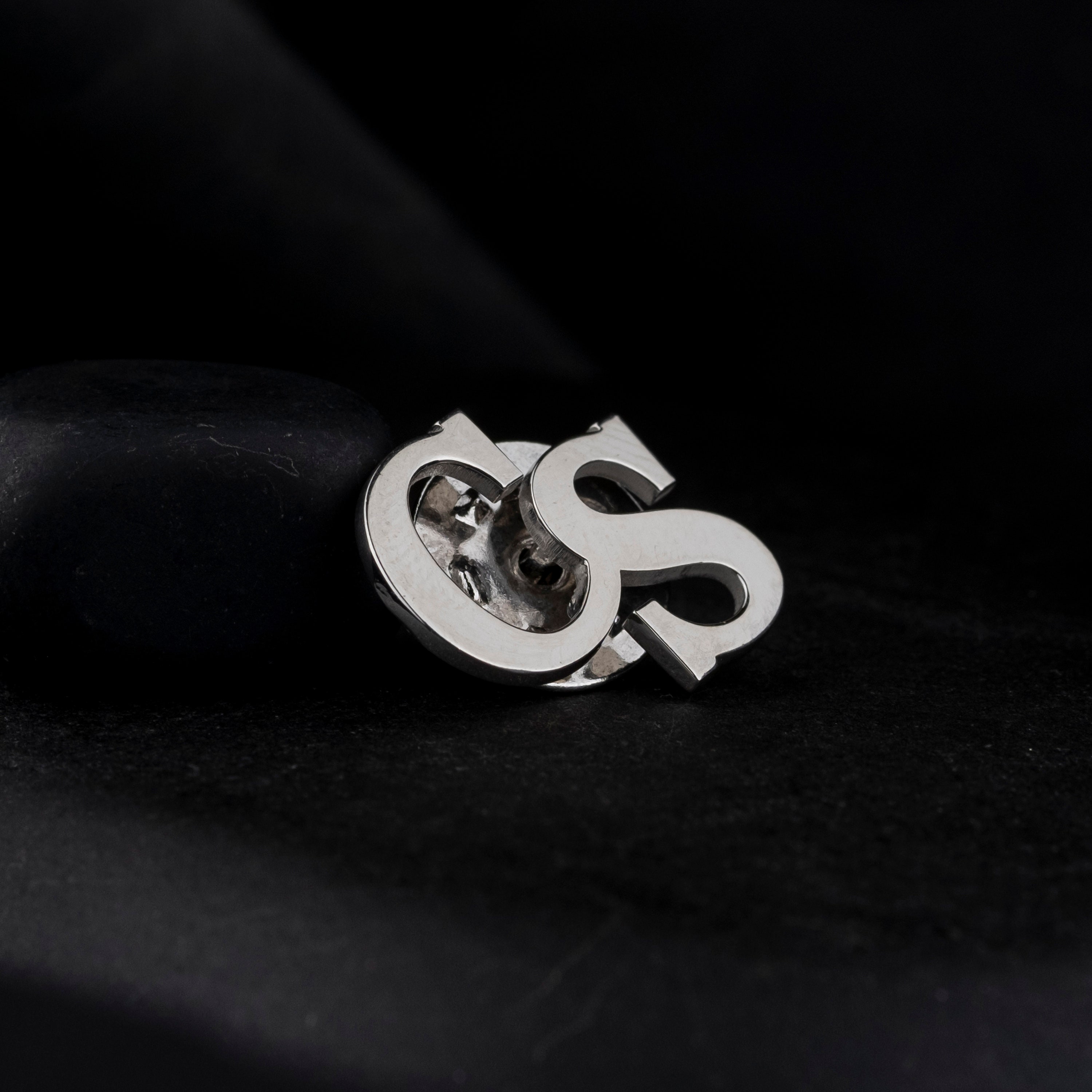 925K Sterling Silver Letter Engraved Men Lapel Pin, Personalized Name ...