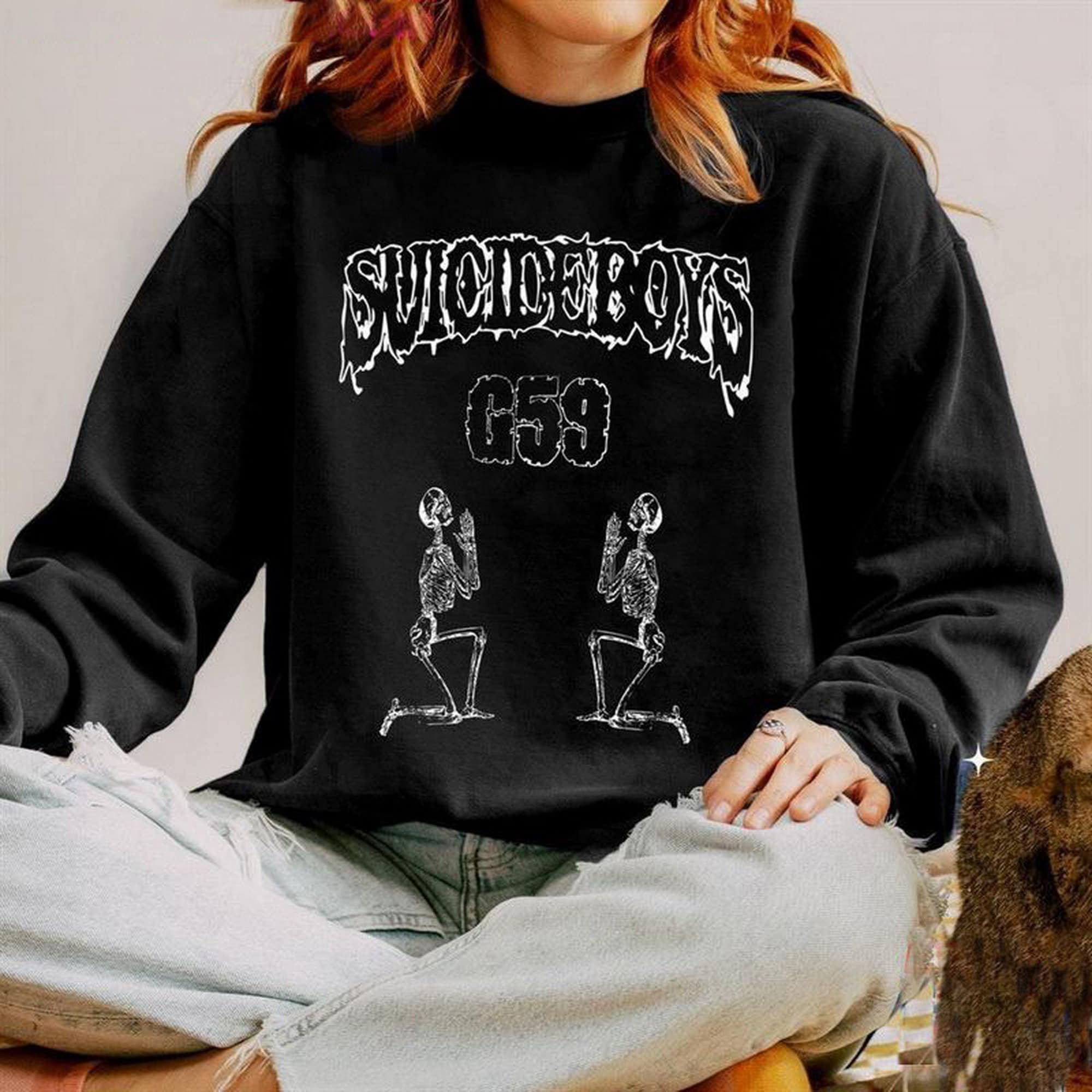 Vintage G59 Shirt Suicideboys Skeleton Crewneck Sweatshirt - Etsy