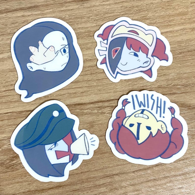 Coral Glasses, Taski Maiden, Ena, Mitu Glossy Sticker, Ena Dream BBQ, 2 ...