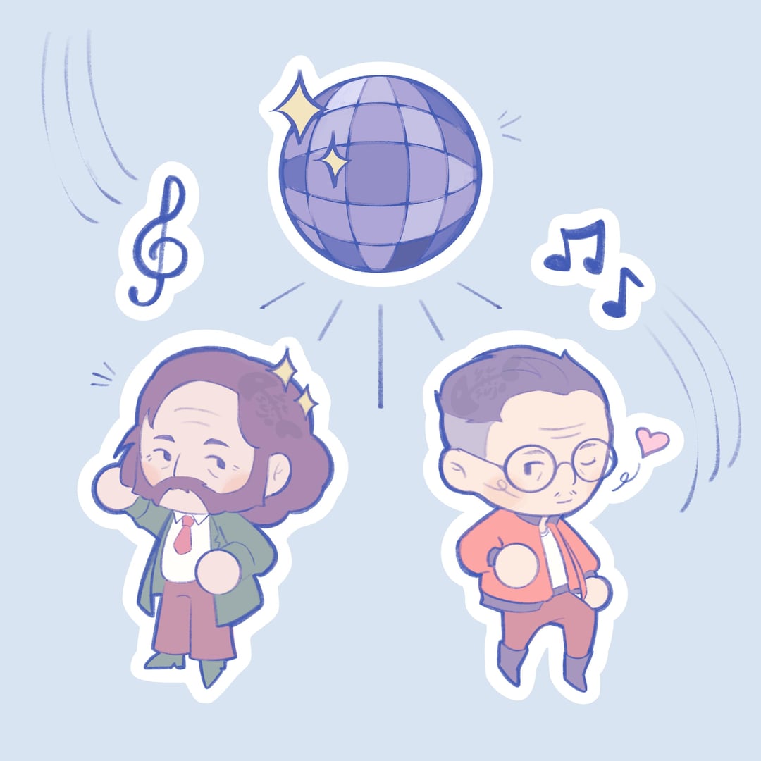 Sticker Pack, Harry Dubois & Kim Kitsuragi Stickers, Disco Elysium, 2 ...