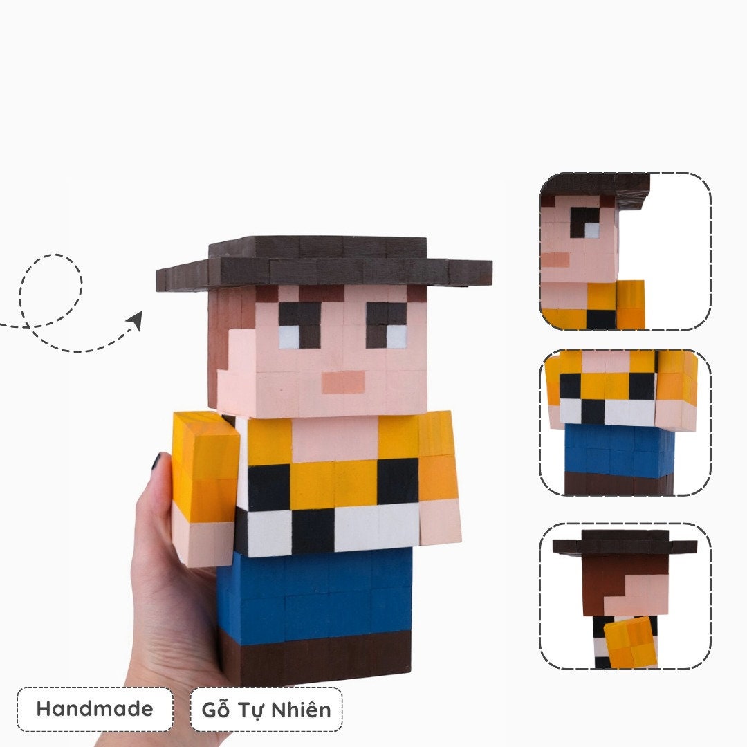 DIY Coloring Woody Toy Story Wooden Model, Handmade Disney Toy Story ...