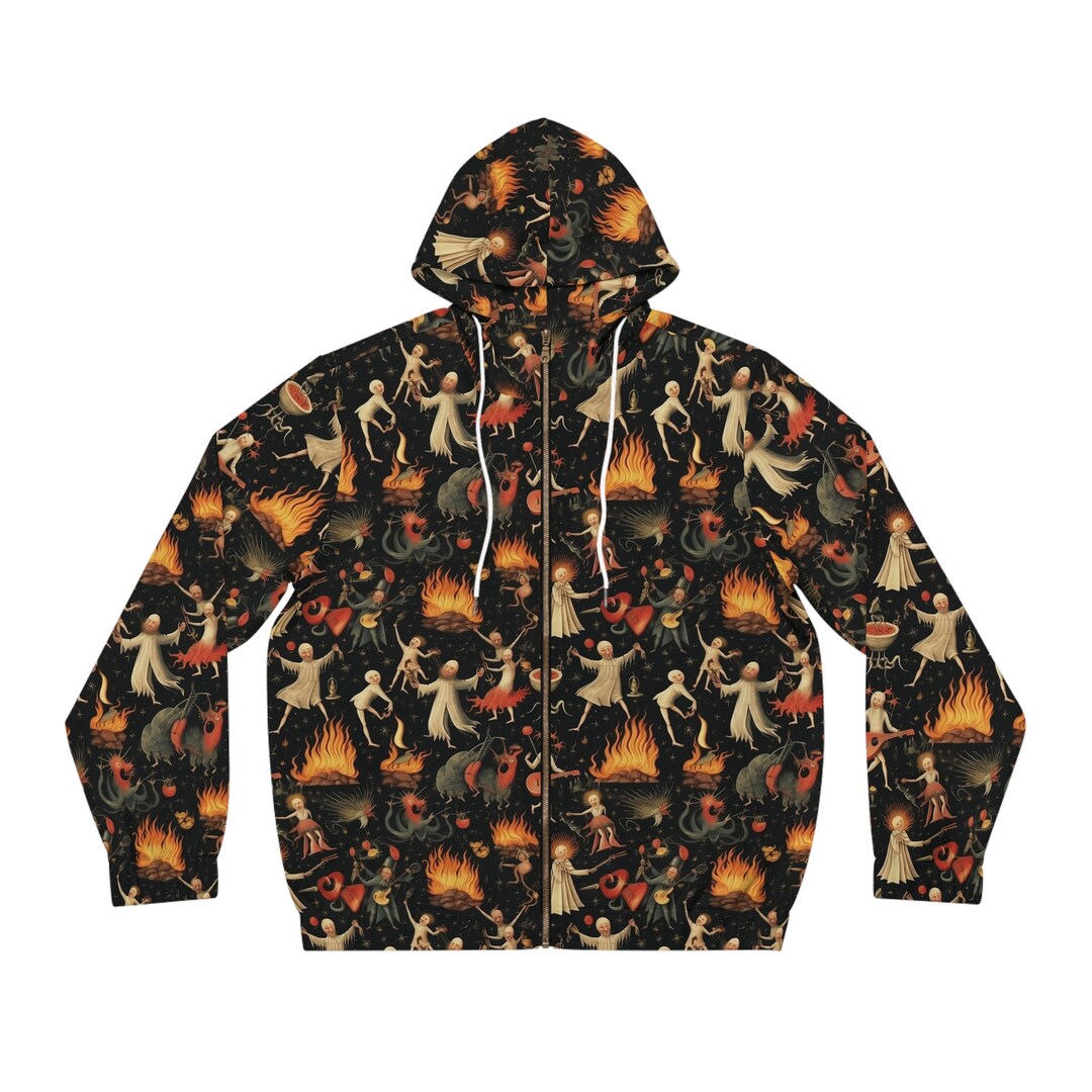 Hieronymus Fire Hoodie, Festival, Psychedelic, Wearable Art, Art, Visionary Art, Trippy, Burning ...