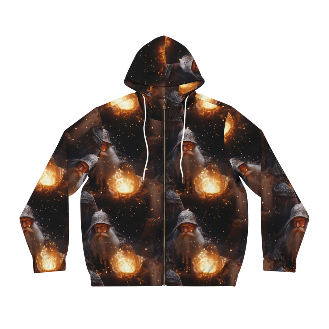 Real Life Wizard Hoodie, Festival, Psychedelic, Wearable Art, Art ...