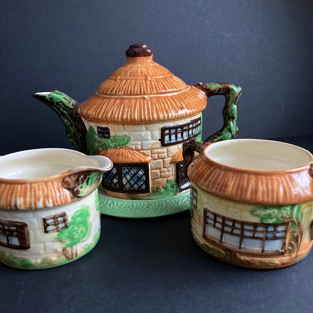 Beswick Cottage Ware Tea Pot Milk Jug and Sugar Bowl, Matching Vintage ...