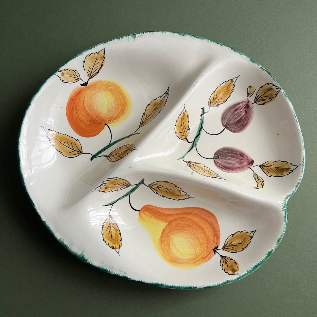 Italian Pottery Serving Divided Dish, Canapés Snack Nibbles Bowl ...