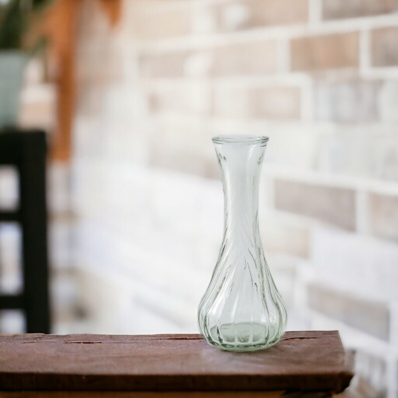 Simple Glass Table Floral Vase Unique Glass Decor Hydroponic Flower ...