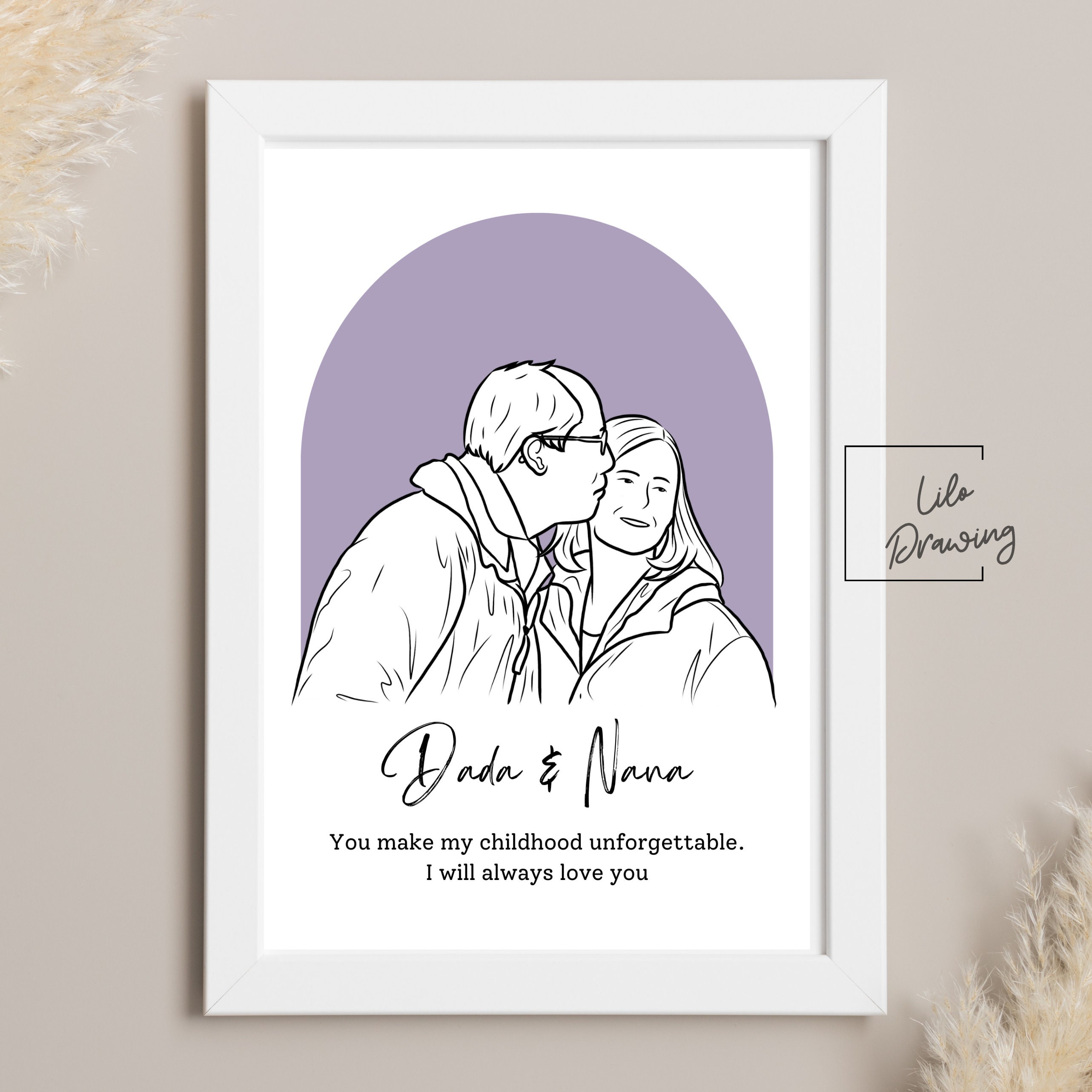 Custom Line Drawing Couple Custom Portrait Wedding Portrait - Etsy