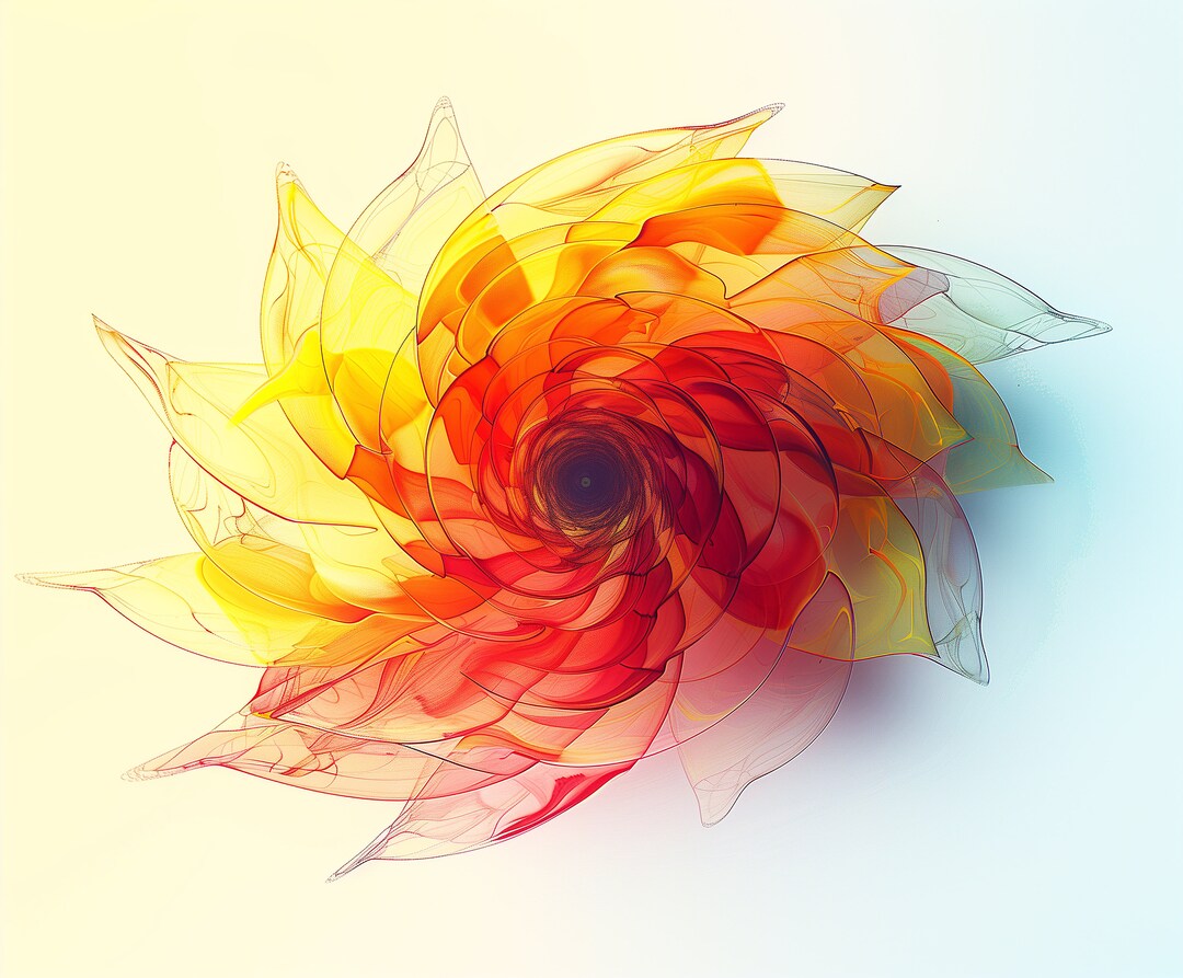 Circular Shell Shaped Swirl of Colour. Yoga and Meditation Shape. - Etsy