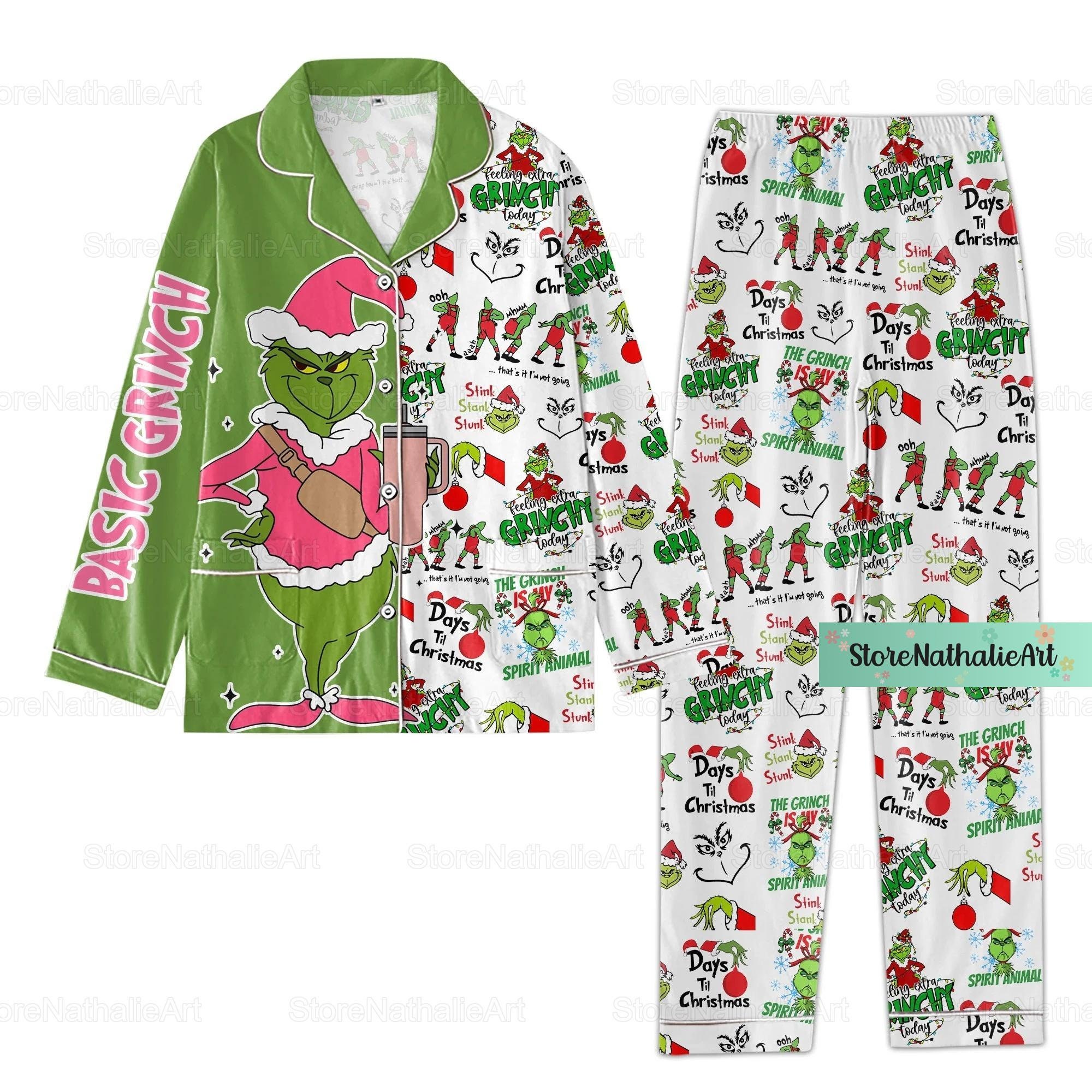Christmas Cartoon Pajamas Set, Cute Cartoon Pajamas, Movie Christmas ...