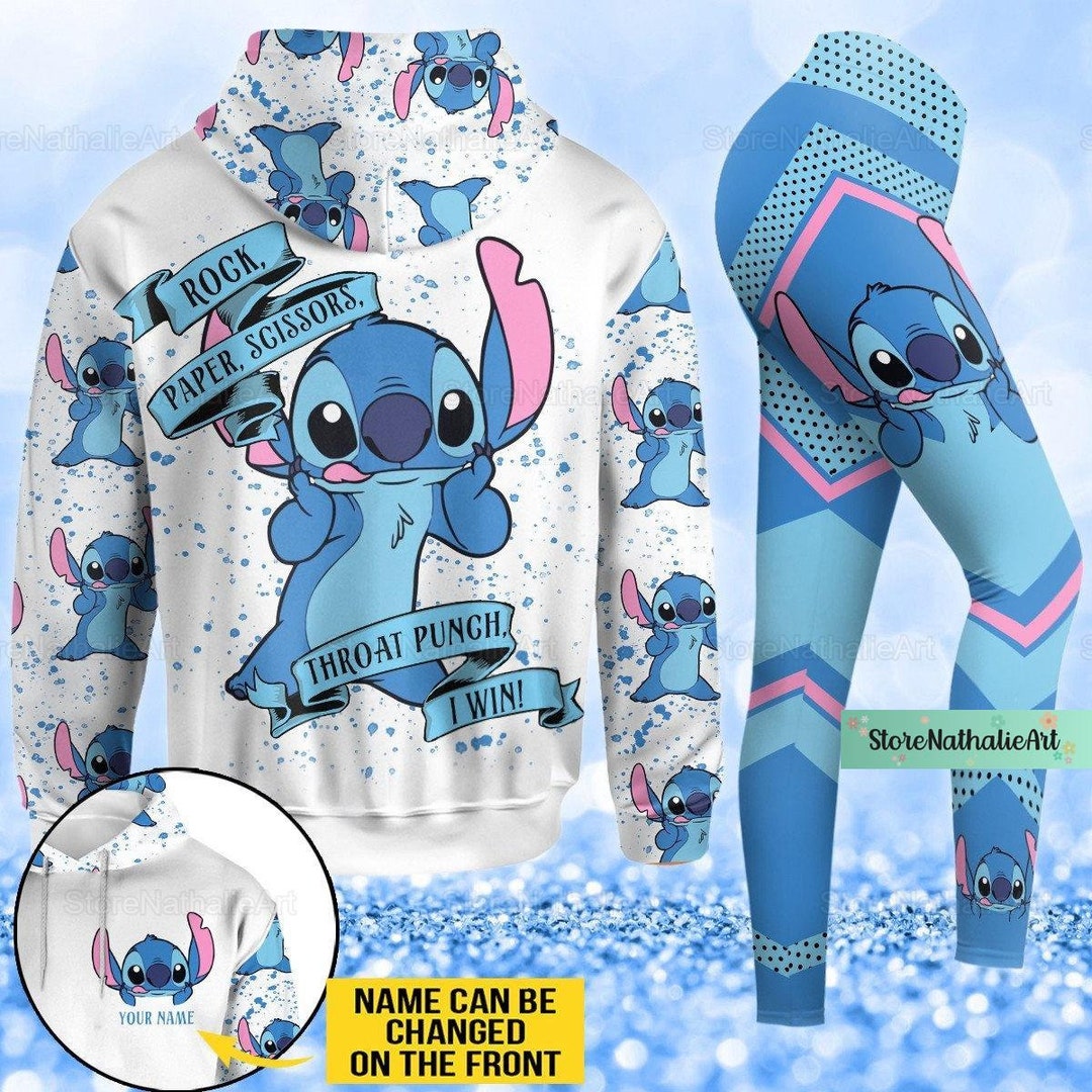 Disney Stitch Hoodie Stitch Disney Leggings Stitch 3D - Etsy