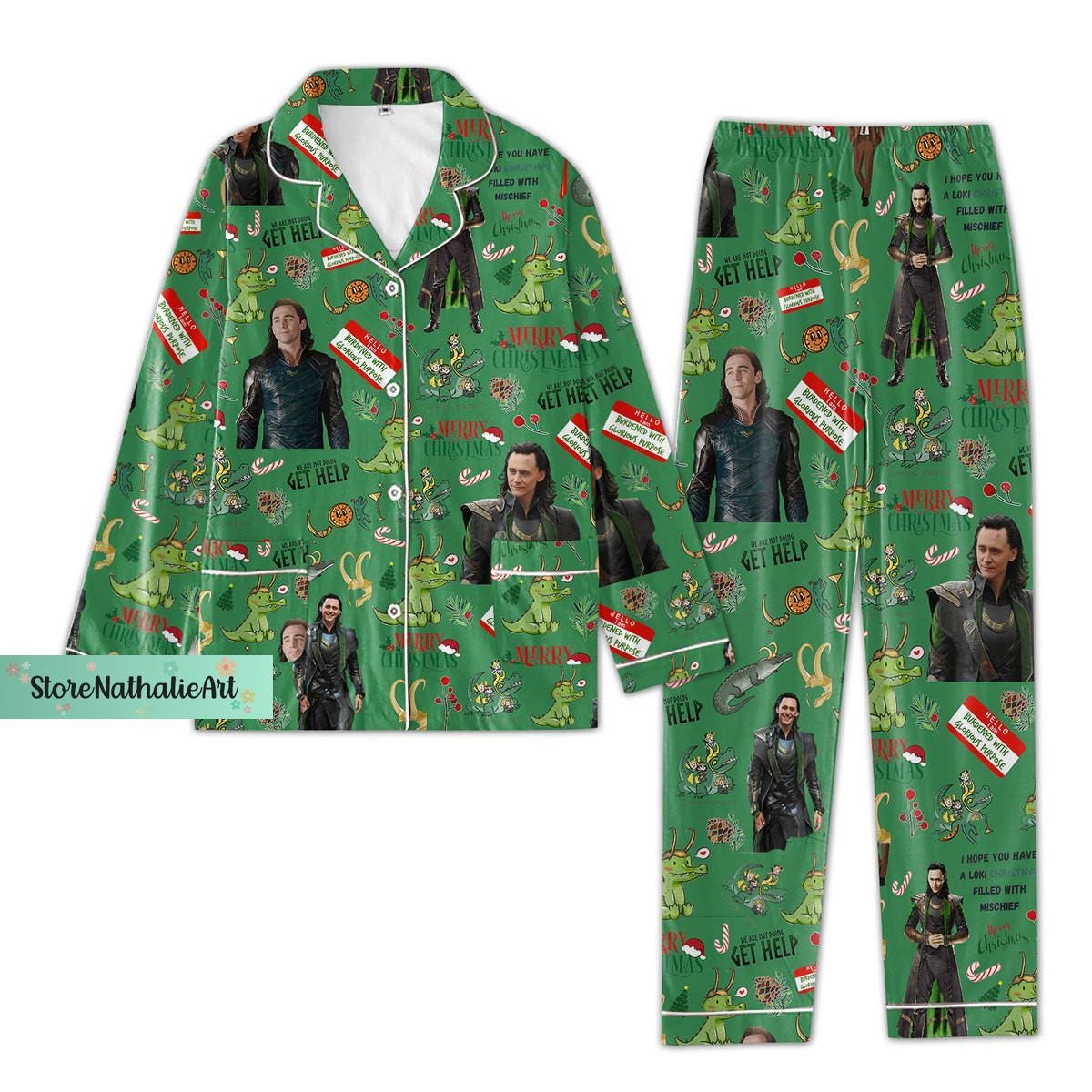 Christmas Loki Pajamas Set, Loki Laufeyson Pajamas, Loki Womens Pajamas ...
