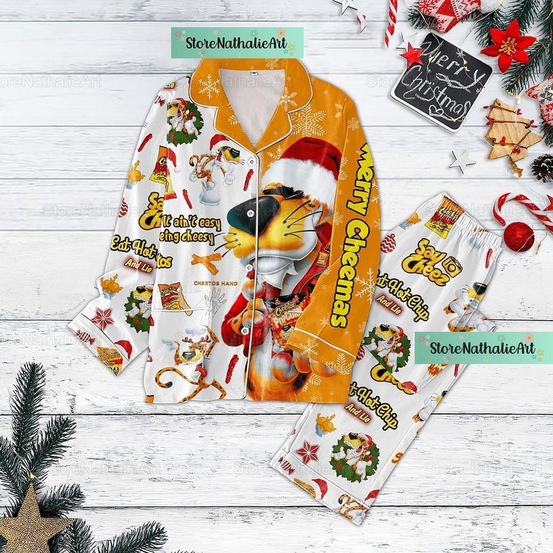 Cheetos Pajamas Set, Cheetos Snack Pajamas Pants, Cheetos Holiday ...