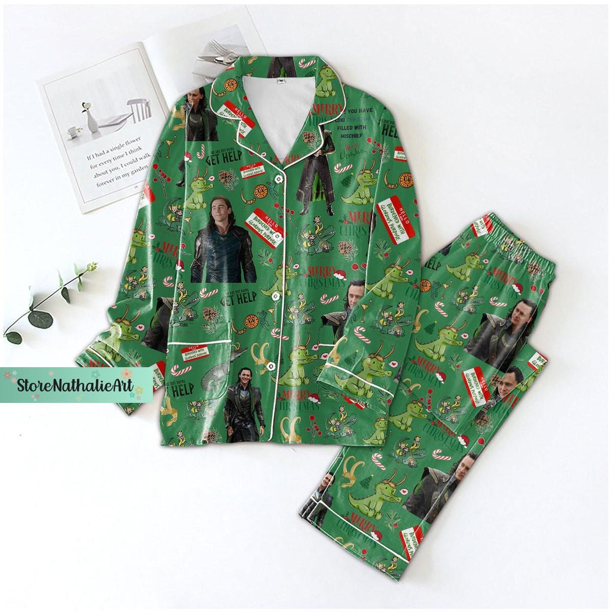 Christmas Loki Pajamas Set, Loki Laufeyson Pajamas, Loki Womens Pajamas ...