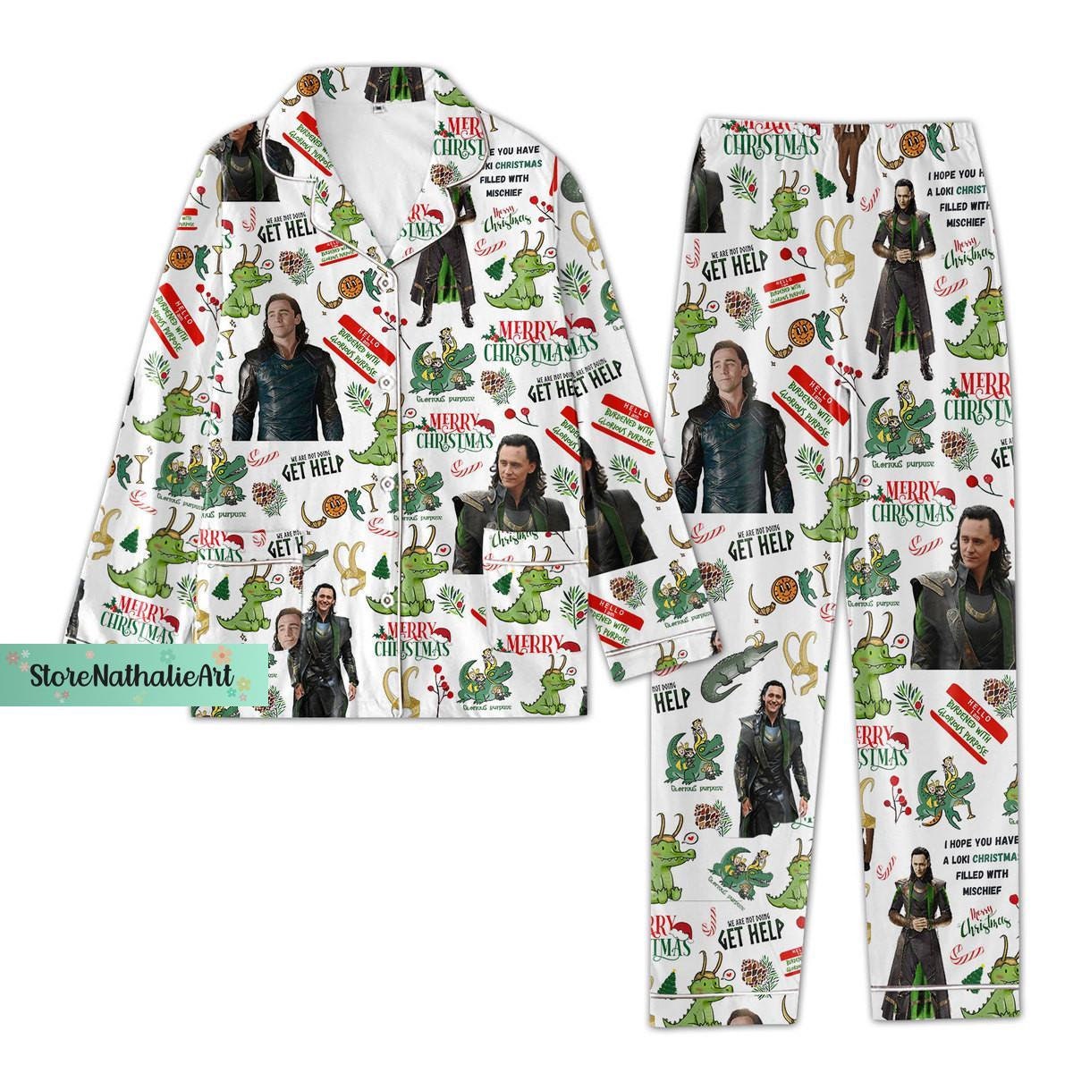 Christmas Loki Pajamas Set, Loki Laufeyson Pajamas, Loki Womens Pajamas ...