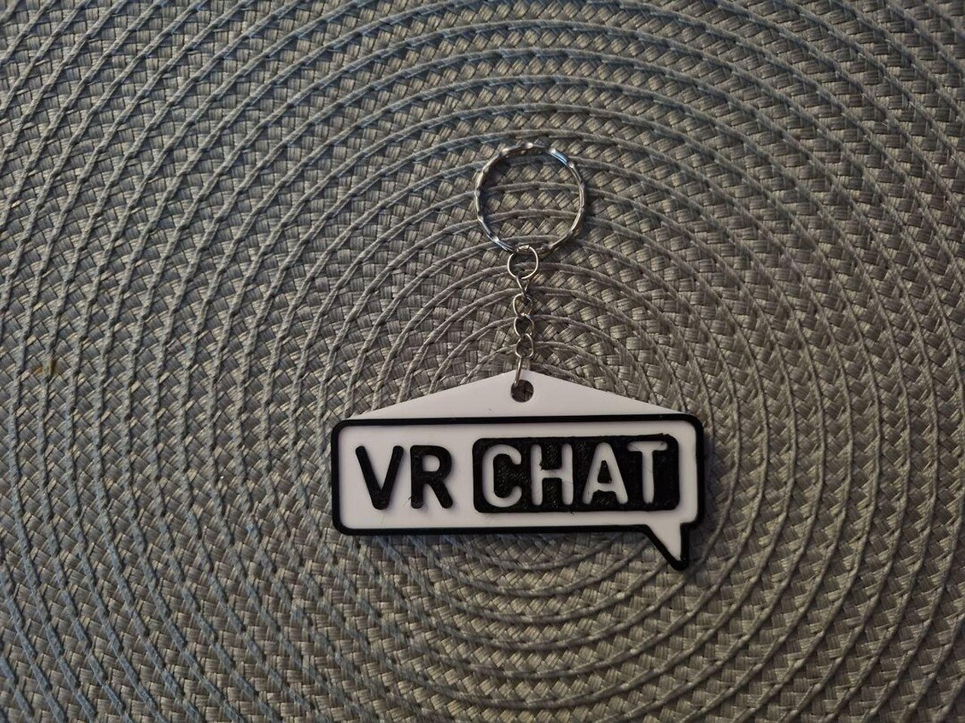3D Printed Vrchat Keychain - Etsy