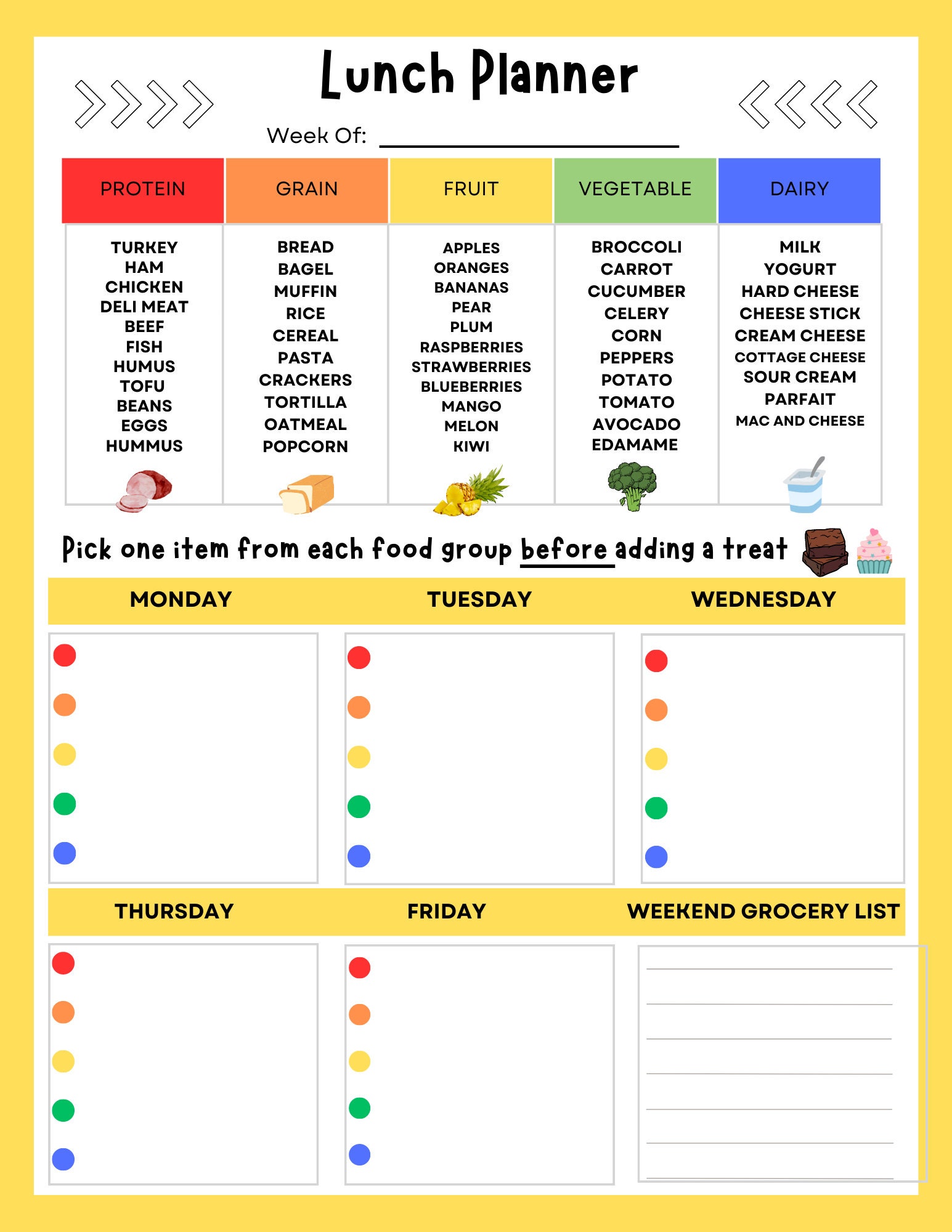 Editable School Lunch Planner: Kids' Healthy Meal Prep (digital ...
