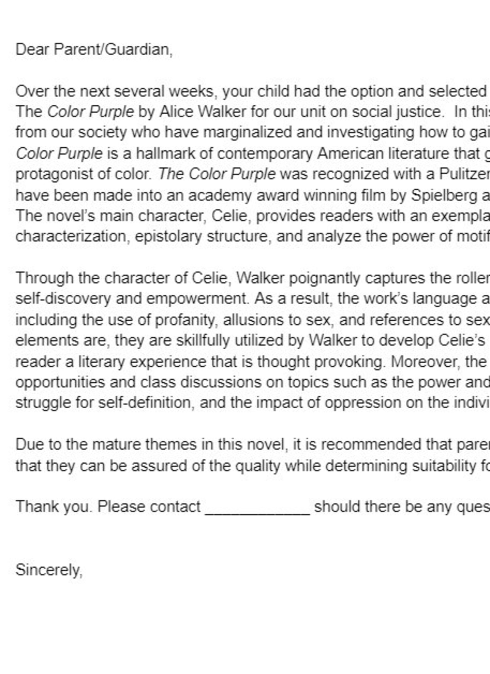 The Color Purple Unit: Lesson Plans, Questions, Quiz, Slideshows ...