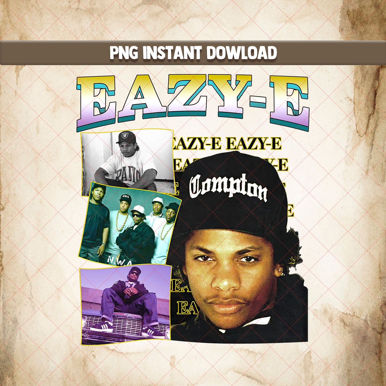 Eazy-e Graphic Design Png Eazy-e Vintage Png Eazy-e Png - Etsy