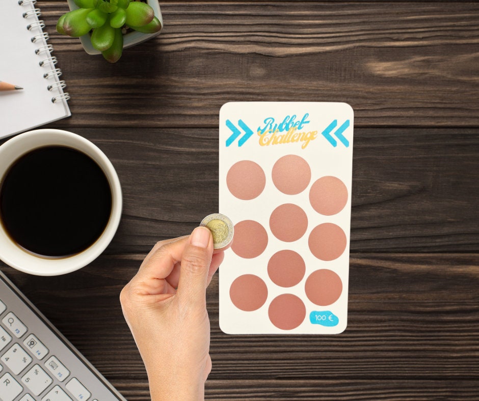 Scratch Save Challenge Budget Binder Envelope Method - Etsy