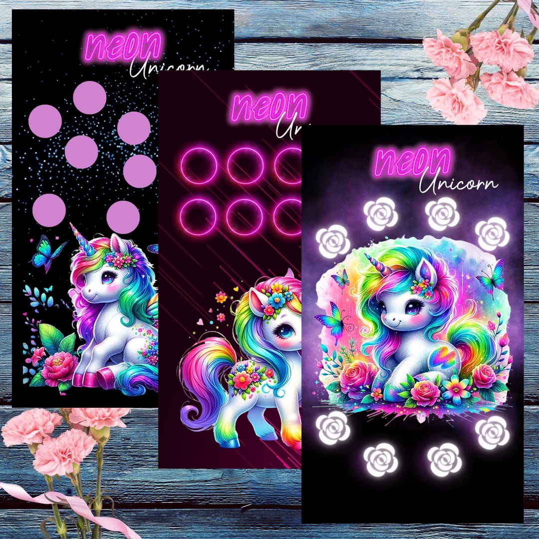 Challenge Set Unicorn, Savings Challenge for Scratching, Rolling Dice ...