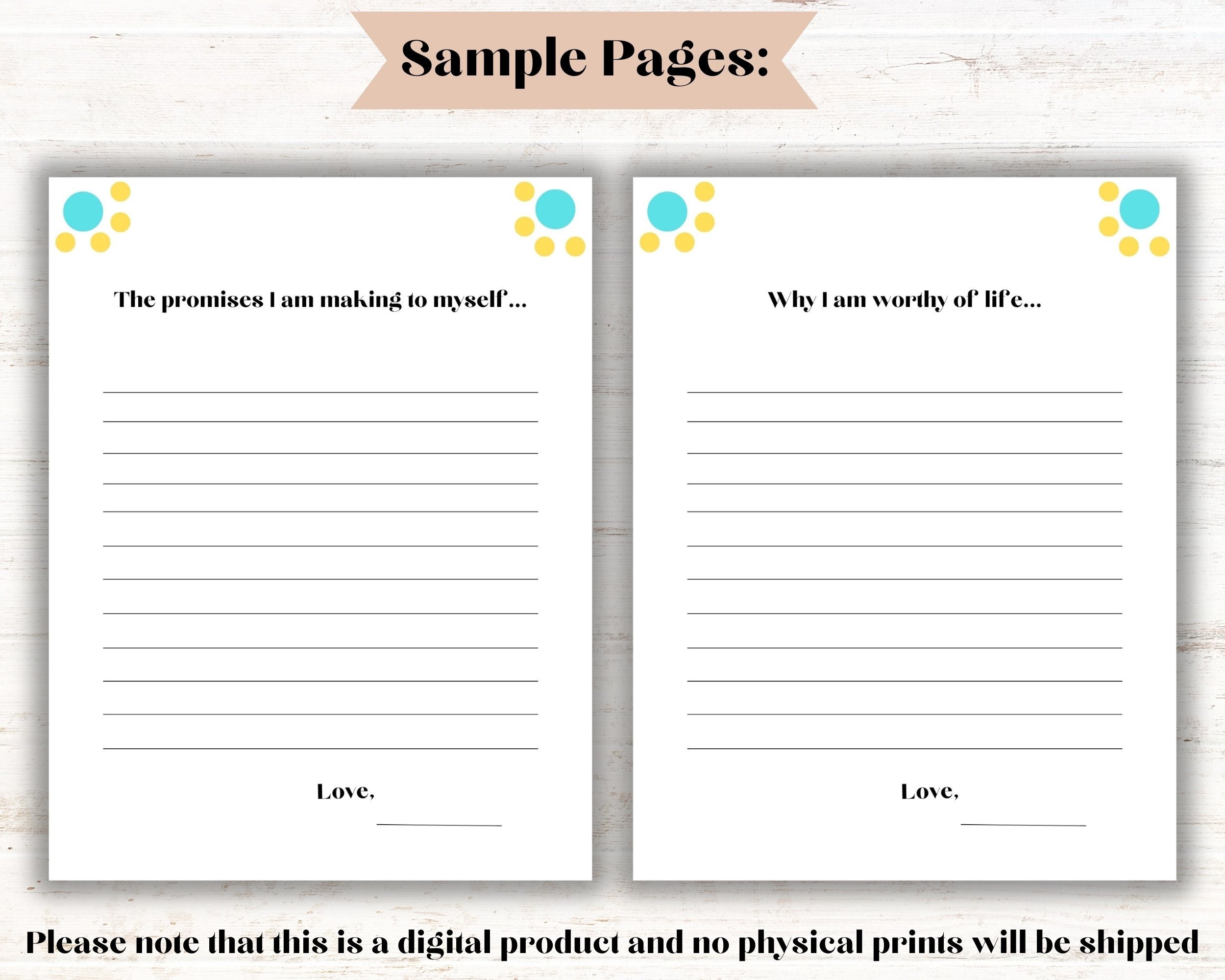 Digital Depression Tool Printable Depression Letters Healthy Coping ...